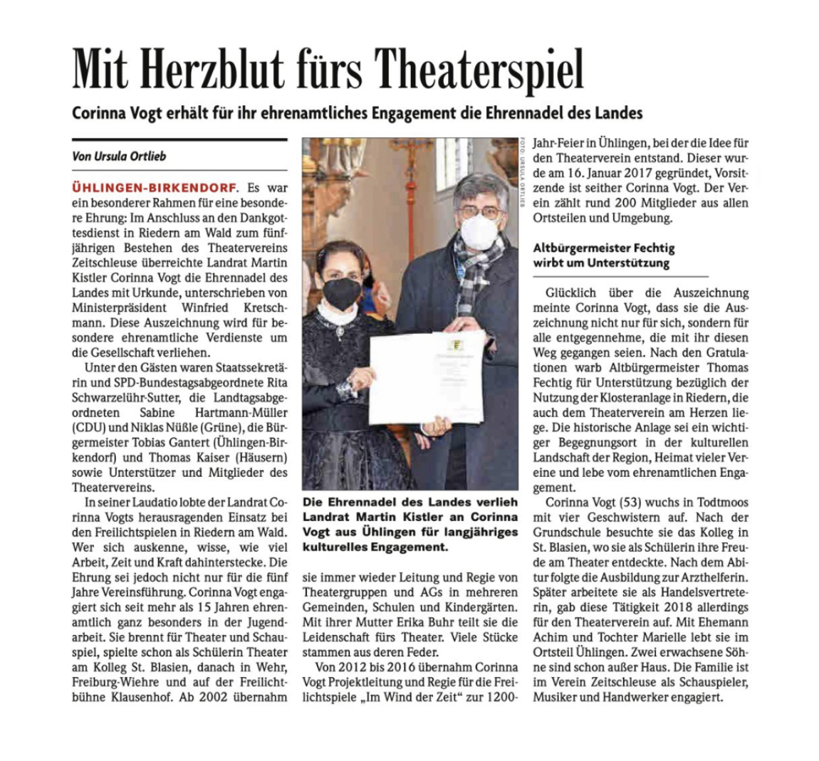 Badische Zeitung 25. Januar 2022 | Zeitschleuse